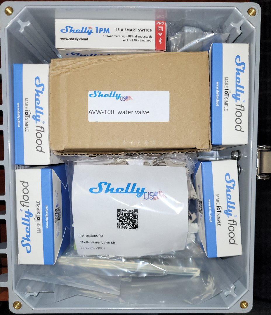 Shelly Smart Water Valve Kit. Smart Water leak detection & mitigation ...