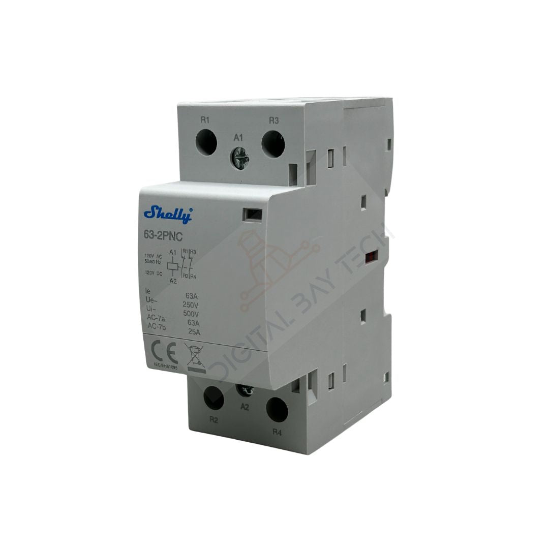 Shelly Contactor 63-2PNC. 63 Amp, 2 Phase Normally Closed Din Rail Con – Digital Bay Tech