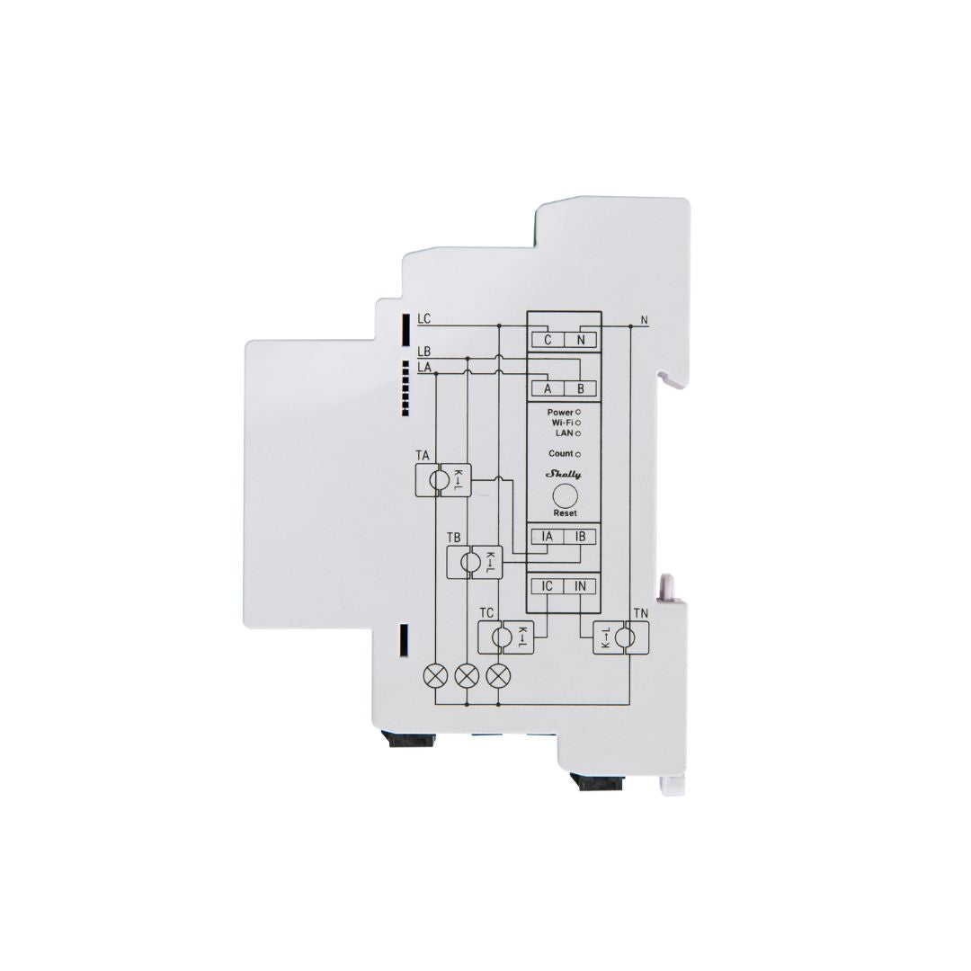Shelly Pro 3EM. Smart Din Rail 3-Phase Energy Meter. Wi-Fi, LAN, and B ...
