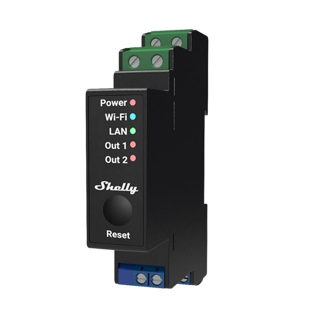 Shelly Pro 2PM UL. Professional 2-channels DIN rail smart relay up to ...